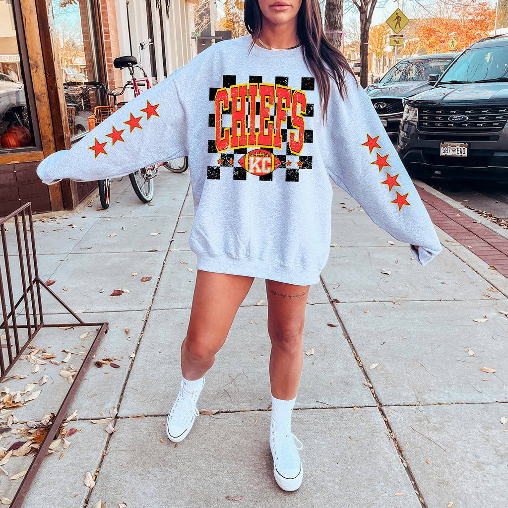 Kansas City Checker Sweatshirt – Magnolia's Boutique